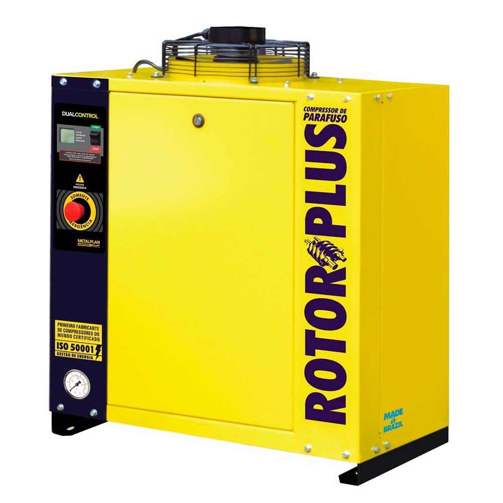 Compressor de Parafuso Metalplan 25hp 96,6pcm Rotor R25 Trifásico Sem ...